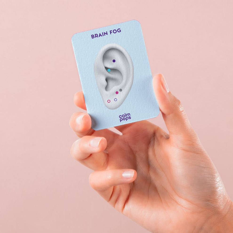 CalmPops™ Brain Fog Ear Map – Clear Your Mind with Acupressure